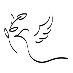 Holy spirit line art design for print Royalty Free Vector