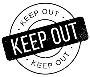 Keep out rubber stamp Royalty Free Vector Image