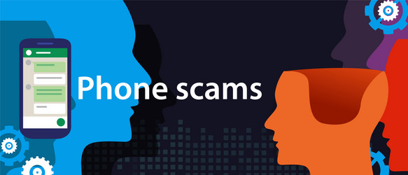 Phone frauding Royalty Free Vector Image - VectorStock