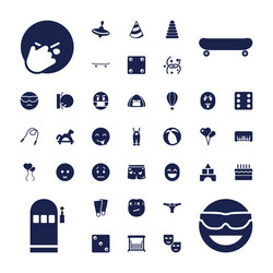 100 fun icons Royalty Free Vector Image - VectorStock