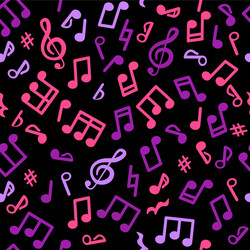 Abstract golden music notes seamless pattern Vector Image