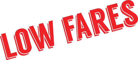 Low fares rubber stamp Royalty Free Vector Image