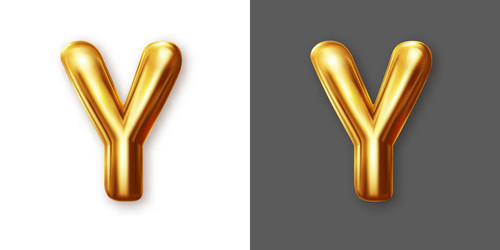 Luxury letter y logo template in gold color royal Vector Image