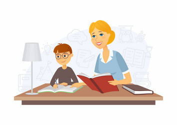 Cartoon Teacher Helping Student Vector Images (over 370)