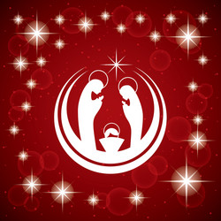 Christian christmas background with birth Vector Image