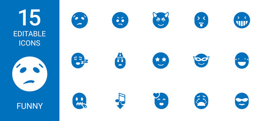 7 laugh icons Royalty Free Vector Image - VectorStock