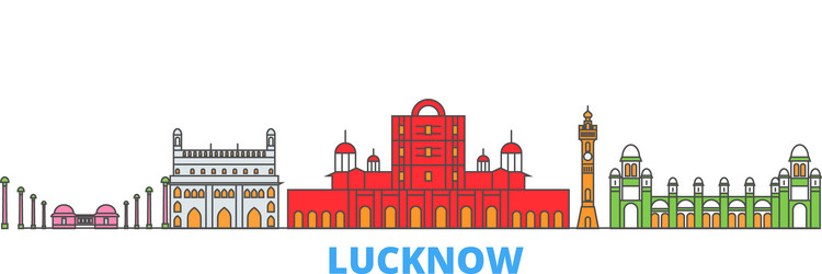 Lucknow skyline uttar pradesh india city Vector Image
