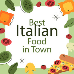 Italian restaurant posts template Royalty Free Vector Image