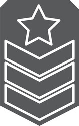 Rank shoulder straps icon symbol isolated Vector Image