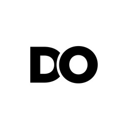 Letter o and d od logo design template minimal Vector Image