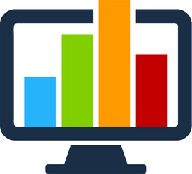 Stats computer logo icon design Royalty Free Vector Image