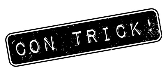 Con trick rubber stamp Royalty Free Vector Image