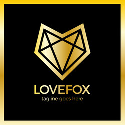 Love fox logo Royalty Free Vector Image - VectorStock
