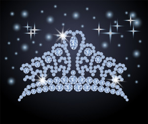 Princess diamond tiara Royalty Free Vector Image