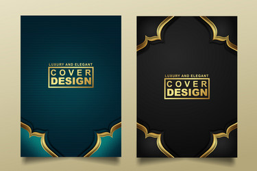 Two set cover design template with luxury Vector Image