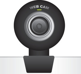 Black web cam over white background Royalty Free Vector