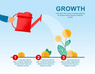 Cartoon savings value growth money profit Vector Image