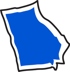 Isolated map of the state georgia Royalty Free Vector Image