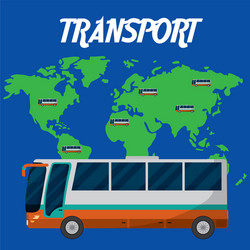 Public bus international transport Royalty Free Vector Image