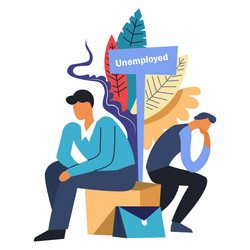 Cartoon unemployed Royalty Free Vector Image - VectorStock