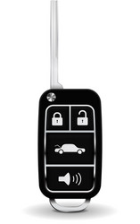 Alarm car key game pixel art Royalty Free Vector Image
