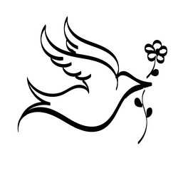 Holy spirit line art design for print Royalty Free Vector