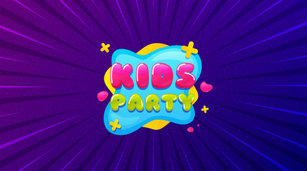 Kids games sticker fun playing zone banner flash Vector Image