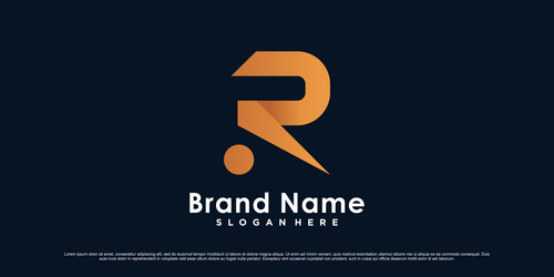 Letter r monogram logo design template Royalty Free Vector