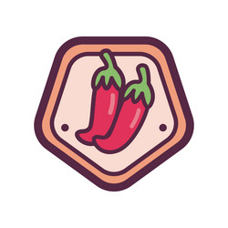 Flat cool pepper design Royalty Free Vector Image