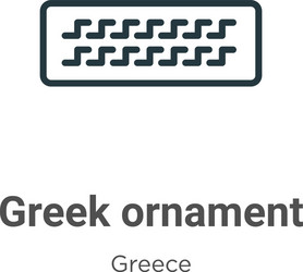 Greek outline icon thin line black icon Royalty Free Vector