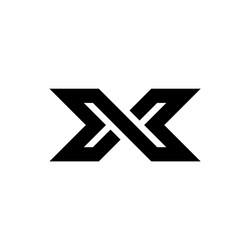 Logotype x letter sign black logo Royalty Free Vector Image