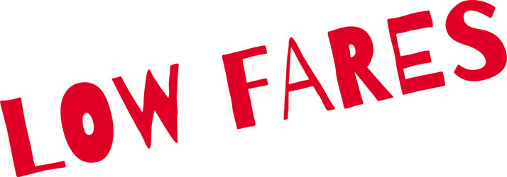 Low fares rubber stamp Royalty Free Vector Image