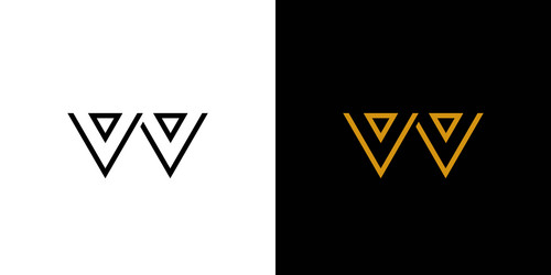 Modern and unique tw logo design Royalty Free Vector Image