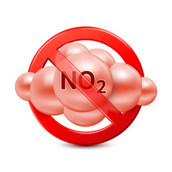 Nitrogen dioxide no2 red sign Royalty Free Vector Image