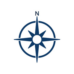North symbol compass Royalty Free Vector Image