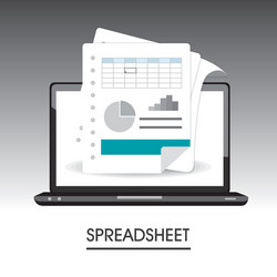 Spreadsheet design Royalty Free Vector Image - VectorStock