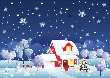 Christmas cozy home Royalty Free Vector Image - VectorStock
