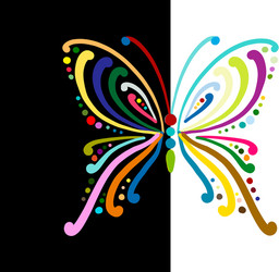 Colored butterfly Royalty Free Vector Image - VectorStock