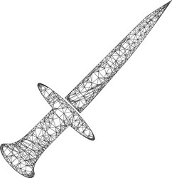 Web network sword icon Royalty Free Vector Image