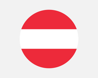 Flag of austria official colors flat Royalty Free Vector