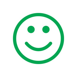 Yellow smile line art icon Royalty Free Vector Image