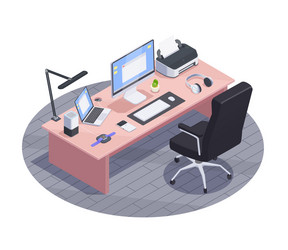 Workstation Isometric Vector Images (over 1,200)