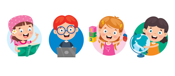 School children Royalty Free Vector Image - VectorStock