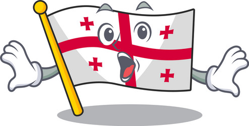 Surprised ufo mascot cartoon style Royalty Free Vector Image