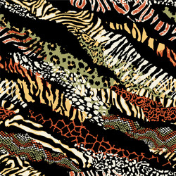 Wild animal skins patchwork wallpaper Royalty Free Vector