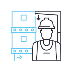 Hard line icon outline symbol Royalty Free Vector Image