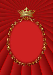 Oval banner with orchids Royalty Free Vector Image