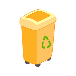 Rubbish trash bin cartoon Royalty Free Vector Image