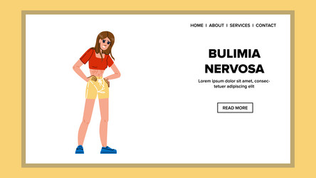 Bulimia nervosa Royalty Free Vector Image - VectorStock