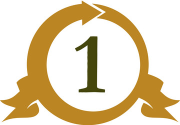 Modern number 1 Royalty Free Vector Image - VectorStock